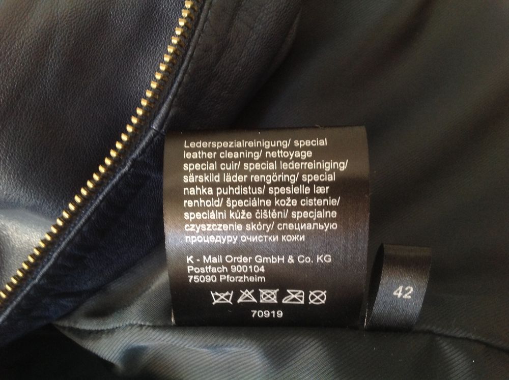 Mona - veste en cuir - bleu - 42 (D'occasion) à Sion pour CHF 45 – avec ...