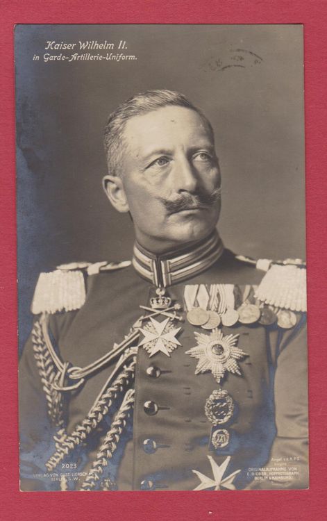 Kaiser Wilhelm II : Portraits auf alter Ansichtskarte 1912 (Gebraucht ...