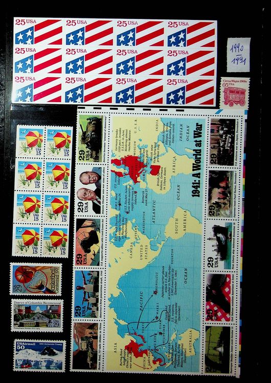 USA TIMBRES NEUFS** 1990-1991 / S72 (Neuf (Voir description)) à Estavayer-le-Lac pour CHF 2 ...