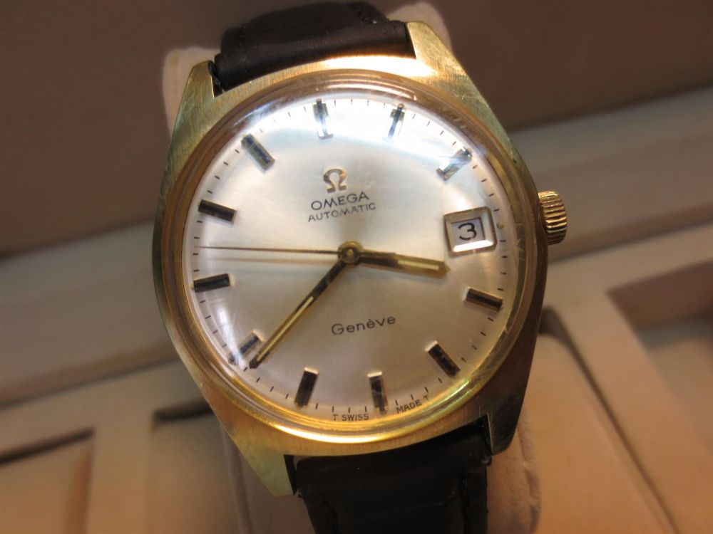 Omega Geneve Automatik, vergoldet, Datum | Kaufen auf Ricardo
