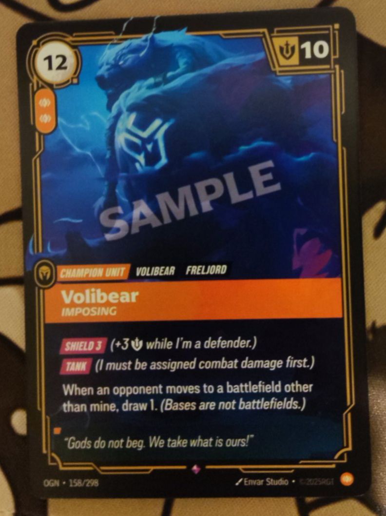 Riftbound - Volibear - Exclusive event Sample (Neu (gemäss Beschreibung ...