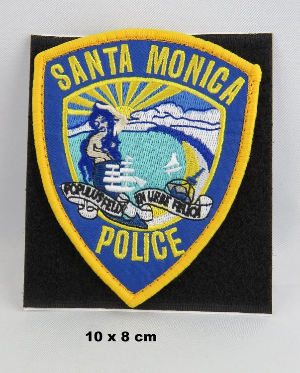 SANTA MONICA POLICE - Stickerei mit Klettverschluss - 10x8cm | Kaufen ...