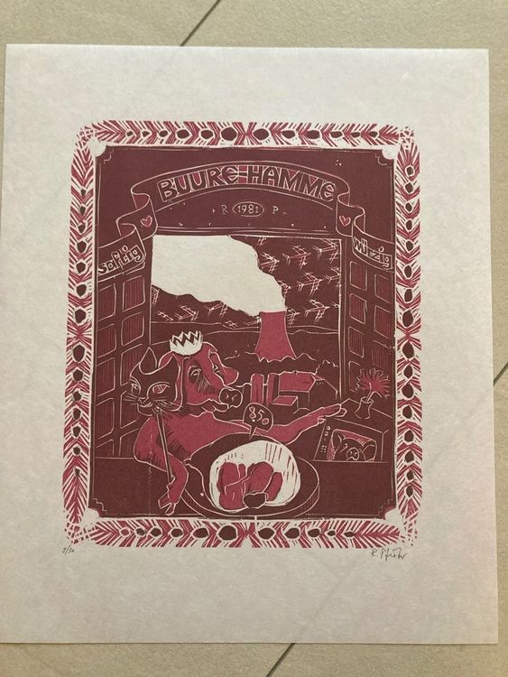 Ruedi Pfirter "Buurehamme", Limitiertes Bild 9/30 (Gebraucht) in ...