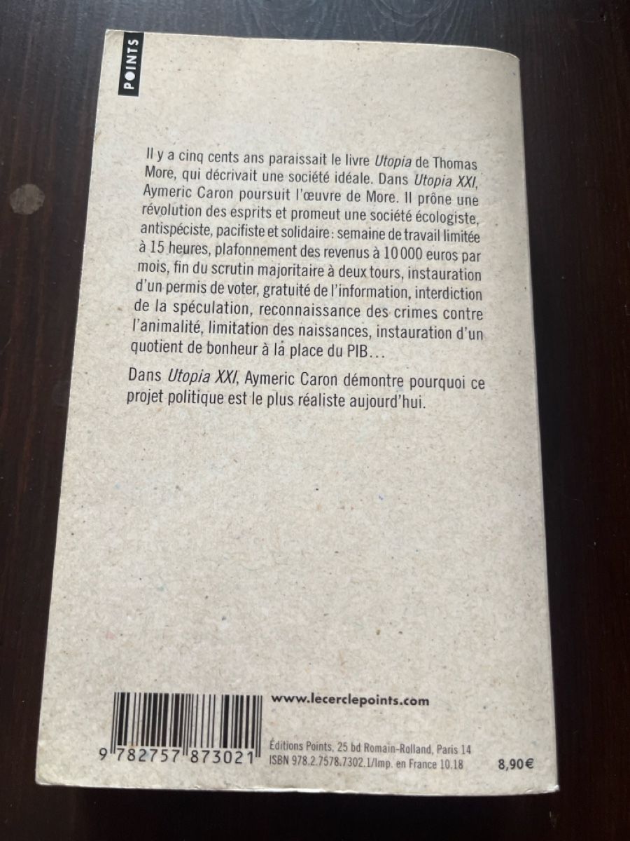 Utopia XXI - Aymeric Caron (Usato) a Lausanne per CHF 3 – con consegna ...