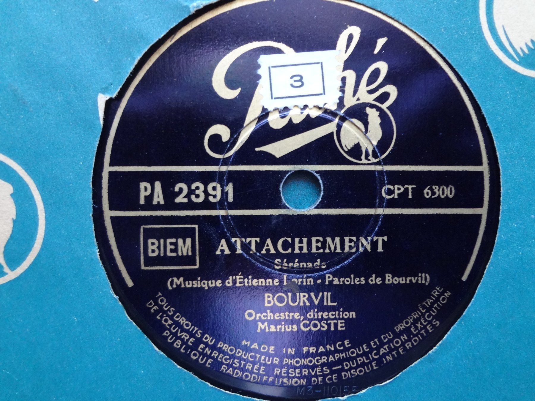 Bourvil lot de 7 Disques 78 tours Pathé (D'occasion) à Aigle pour CHF ...