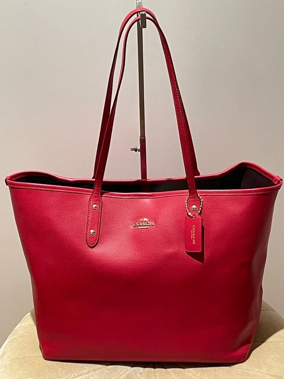 COACH SHOPPER TASCHE MEGA LEDER ROT SCHÖN | Kaufen auf Ricardo