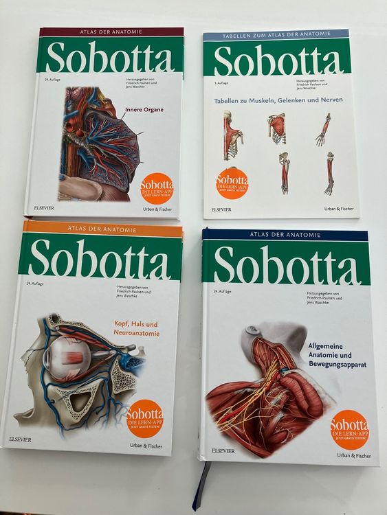 Sobotta Atlas der Anatomie, 3 Bände + Lerntabellen (Neu (gemäss ...