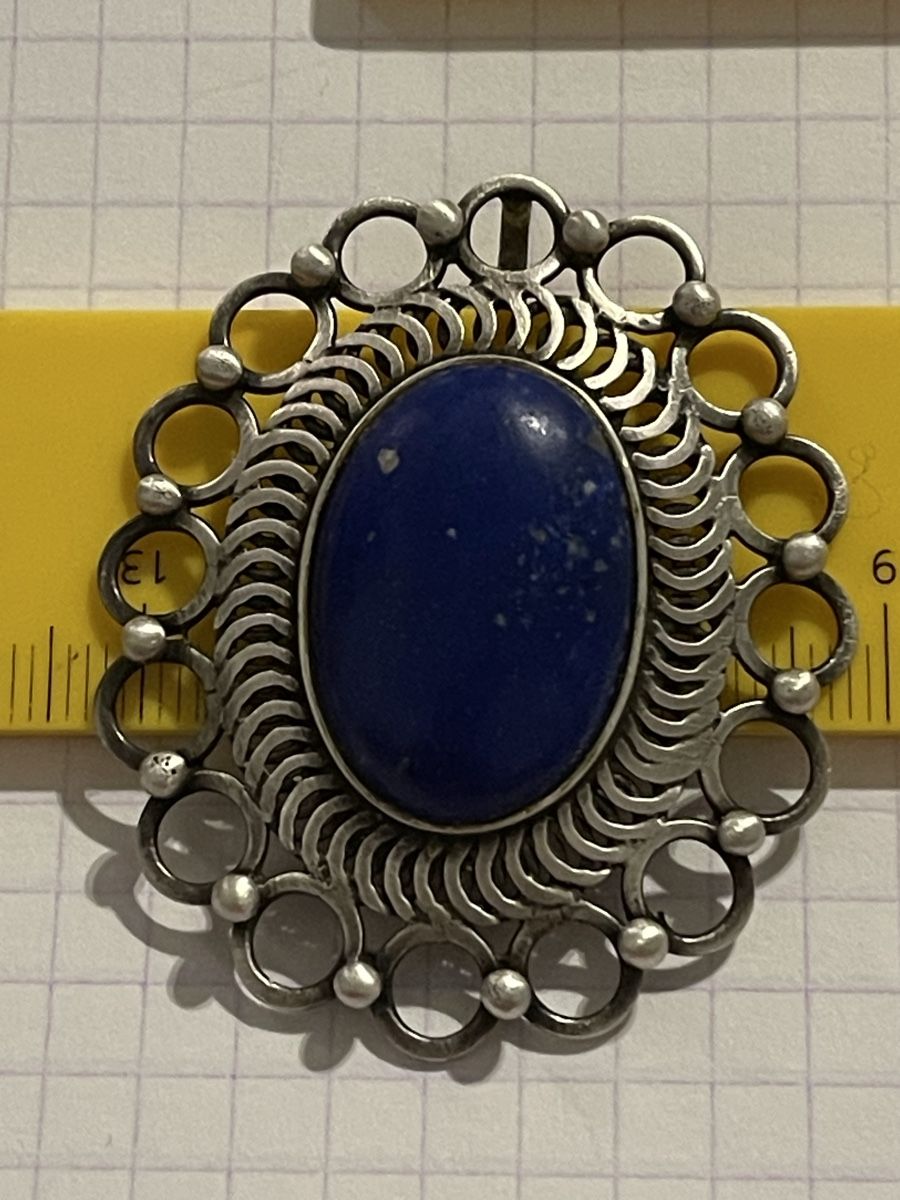 Pendentif vintage 925 pierre lapis-lazuli/ SVP lisez texte (D'occasion ...