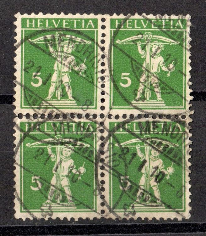 4er Block Tellknabe 1909 ZNr. 119 | Kaufen auf Ricardo