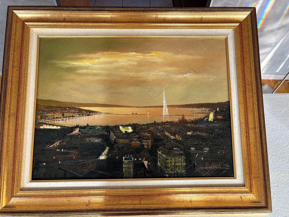 Tableau Genève Lac et Jet d'Eau , 1972 (Gebraucht) in Thonex für CHF ...