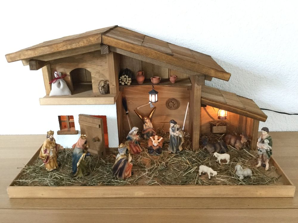 Weihnachtskrippe D handgefertigt (Neu und originalverpackt) in ...