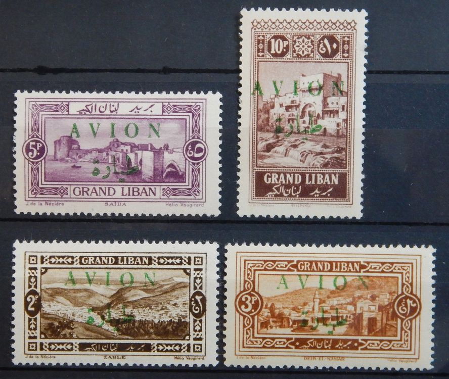 Libanon Kat. 71-74 * 1925 Kat. 12 Euro (Usato) a Zürich per CHF 7 – con ...