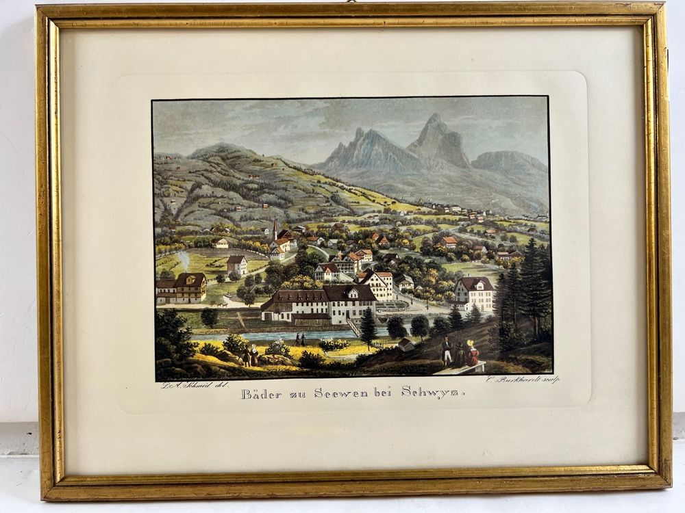 Båder zu Seewen bei Sehwyz Grafik (Gebraucht) in Neuhausen am Rheinfall für CHF 15 – mit ...