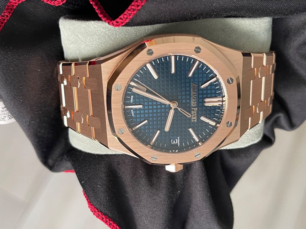 Audemars Piguet Royal Oak 15510 18K rose gold blue dial | Kaufen auf ...