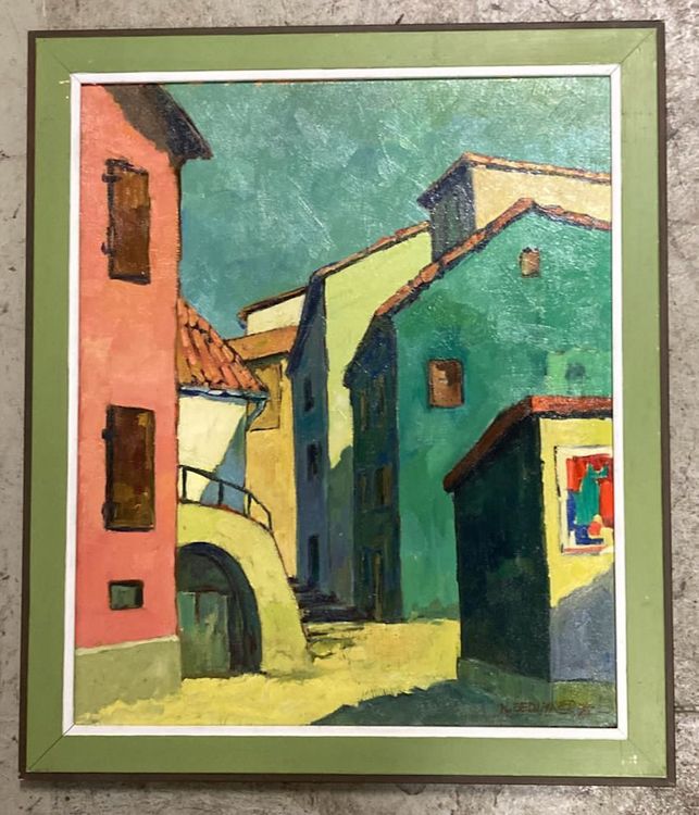 Breno Häuserszene, signiert Karl Sedlmayer (ID 7188) (Gebraucht) in ...