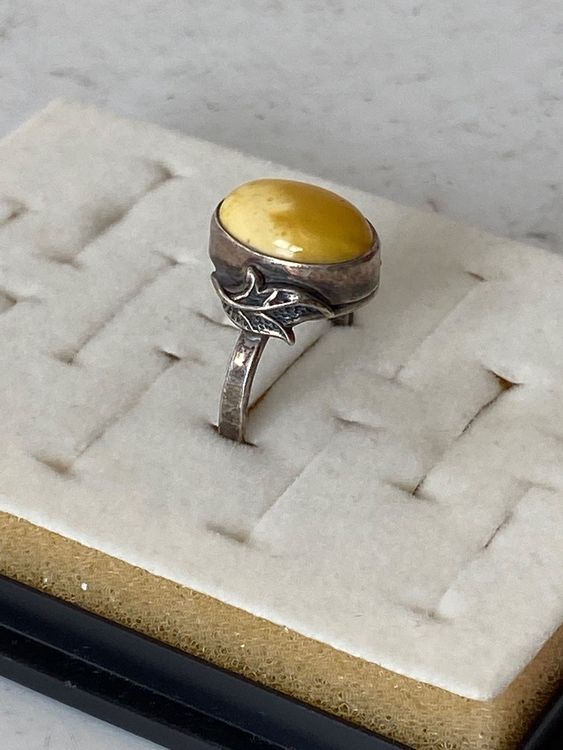 Schöner antiker Fingerring Silber 925 JUGENDSTIL mit Stein | Kaufen auf Ricardo