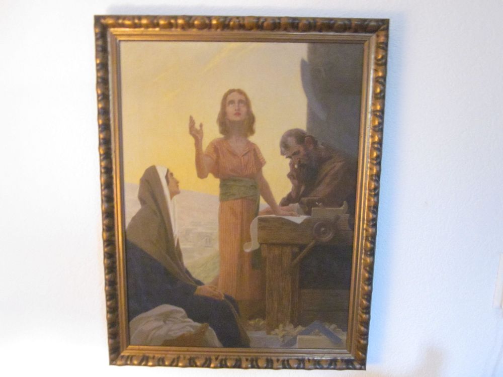 GEBHARD FUGEL 1863-1939 DIE HEILIGE FAMILIE Oel auf Leinwand (Gebraucht ...