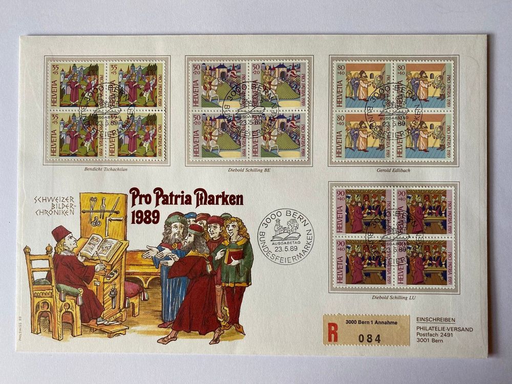 FDC Grossbrief Pro Patria Schweizer Bilderchroniken 1989 ET | Kaufen auf Ricardo