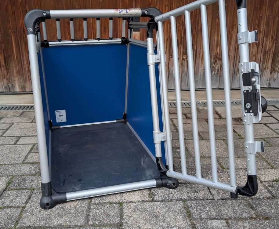 Alu Hundebox Transportbox 4pets Jesse James Gr. M blau (Gebraucht) in ...