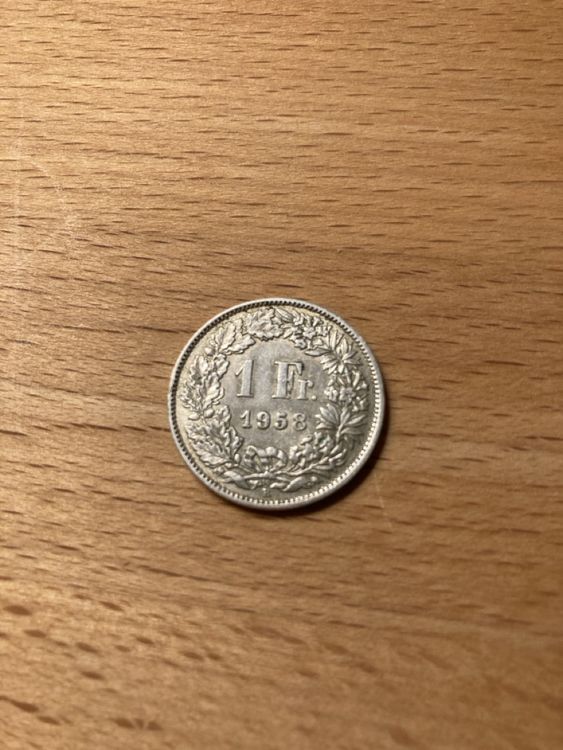 1 Franken Schweiz 1958 Silber (Gebraucht) in Bern für CHF 3 – mit Lieferung auf Ricardo kaufen