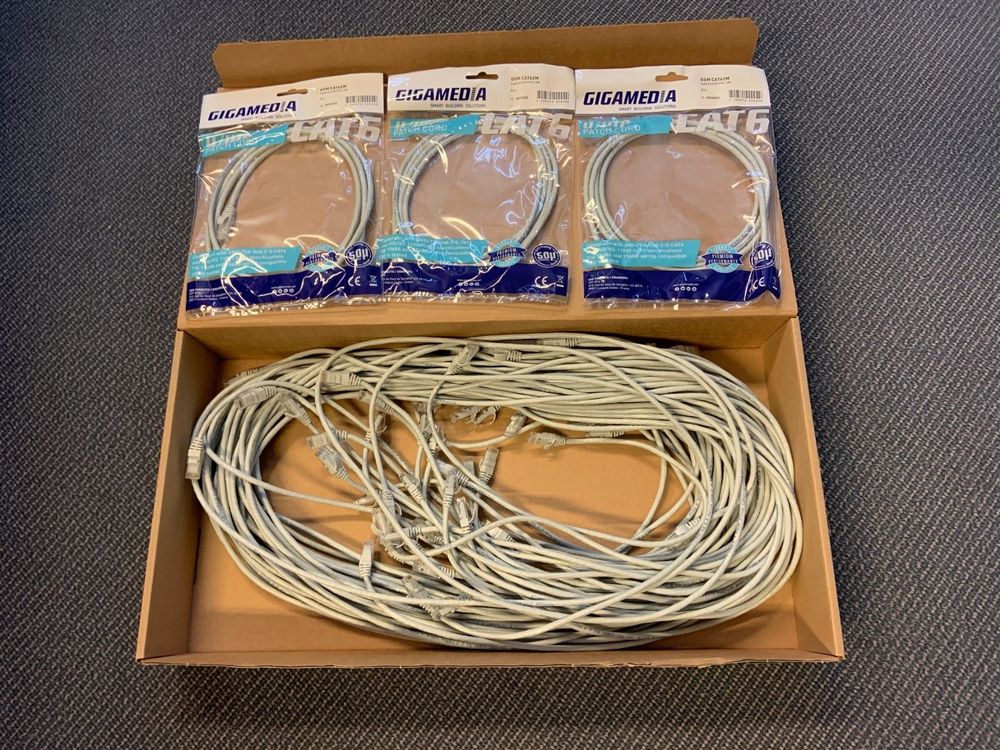 Gigamedia lot 30x Patch RJ45 Cat.6 UTP 2m (PRIX A DISCUTER) (D'occasion ...