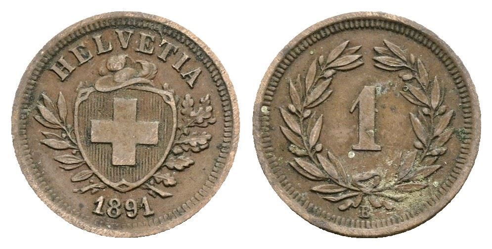 Schweiz 1891 - 1 Rappen (Gebraucht) in Luzern für CHF 13 – mit Lieferung auf Ricardo kaufen