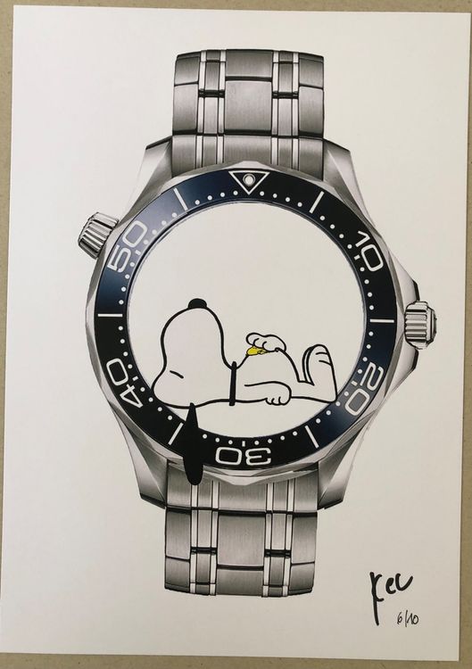 KeC. Snoopy is sleeping well with his Omega Seamaster 6/10 (Neu (gemäss ...