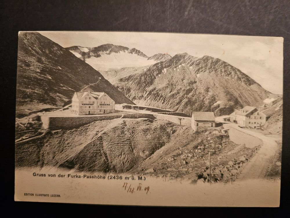 Antike PK Postkarte Gruss von der Furka-Passhöhe (Gebraucht) in Dallenwil für CHF 3 – mit ...