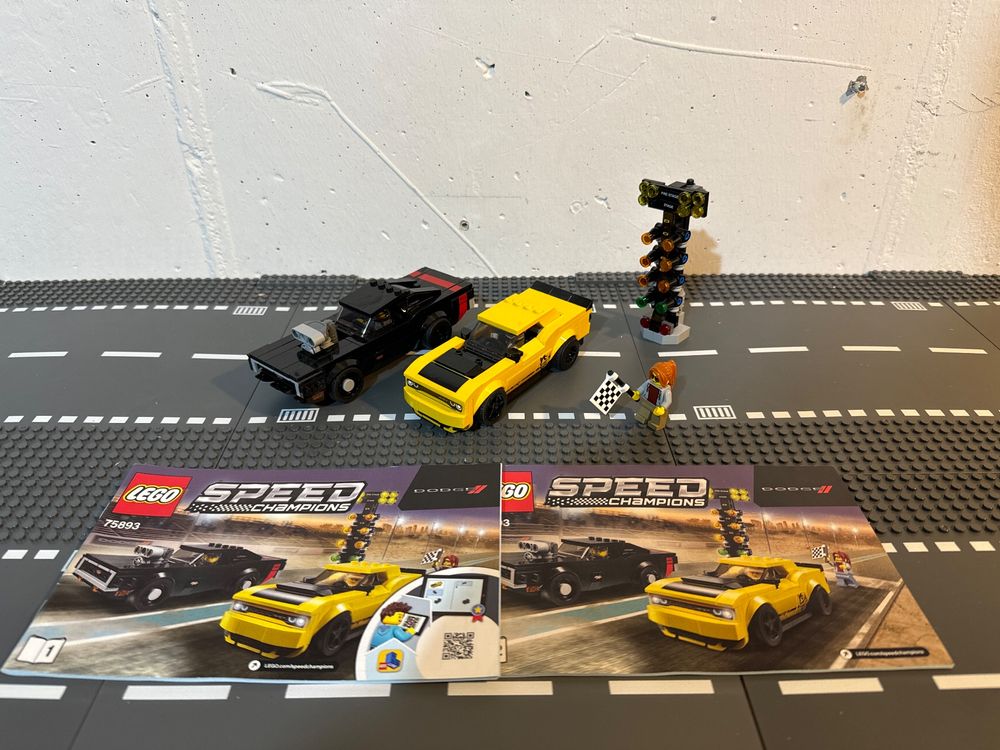 Lego 75893 Speed Champions Dodge Challenger und Charger (Gebraucht) in ...
