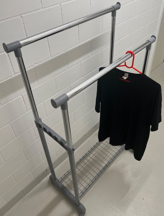 Doppel - Kleiderständer mit Rollen, in der Höhe verstellbar | Kaufen ...