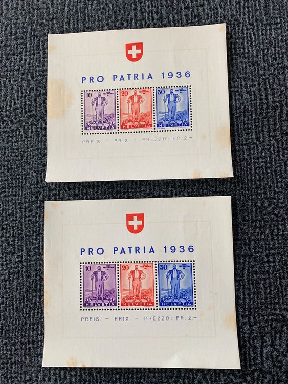 Pro Patria 1936 3-er Block (Neu (gemäss Beschreibung)) in Bülach für CHF 13 – mit Lieferung auf ...