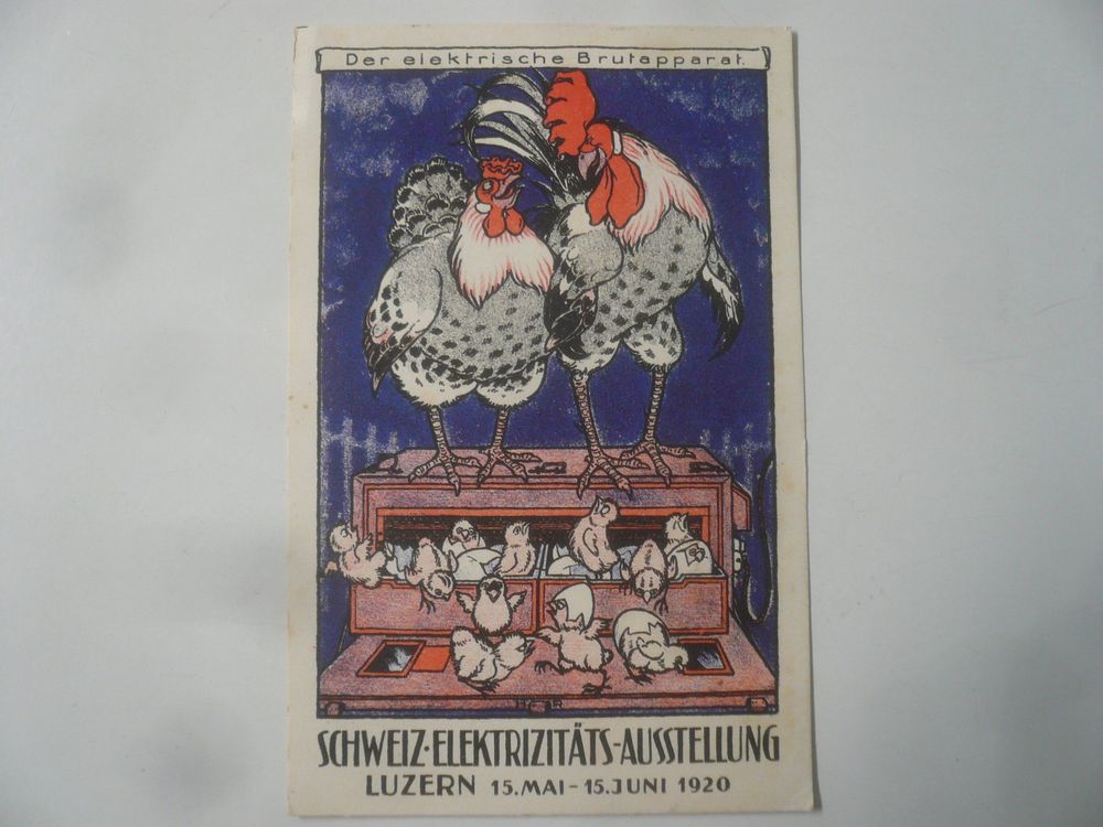 LithoAK zu LUZERN 1920, SCHweiz-Elektrizitäts-Ausstellung (Gebraucht) in Oberhofen am Thunersee ...