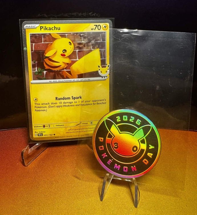 Pokemon / Pikachu Promo / 051/162 / Pokeday 2026 Promo Coin (Gebraucht ...