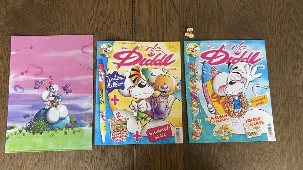 Diddl Sammlung, 2 Magazine, Mäpplein, Pin Kinder nostalgisch (Gebraucht ...