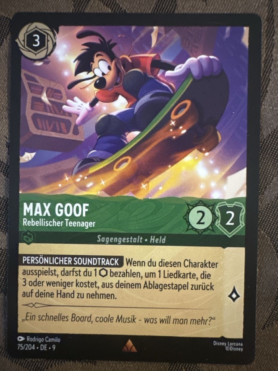 Max Goof - Rebellischer Teenager 75 Lorcana Disney (Nuovo e nell ...