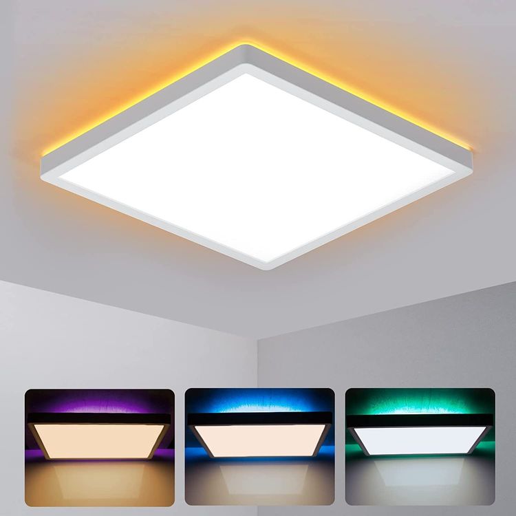 Neu Deckenleuchte mit Hintergrundlicht LED RGB Lampe Deko | Kaufen auf ...