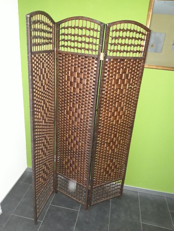 Asien Paravant braun 3 - teilig , ohne Deko Artikel (Gebraucht) in ...