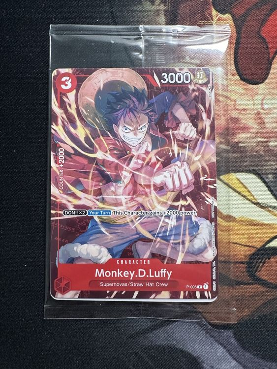 One Piece Card Monkey D. Luffy Promo sealed eng (Neu (gemäss ...