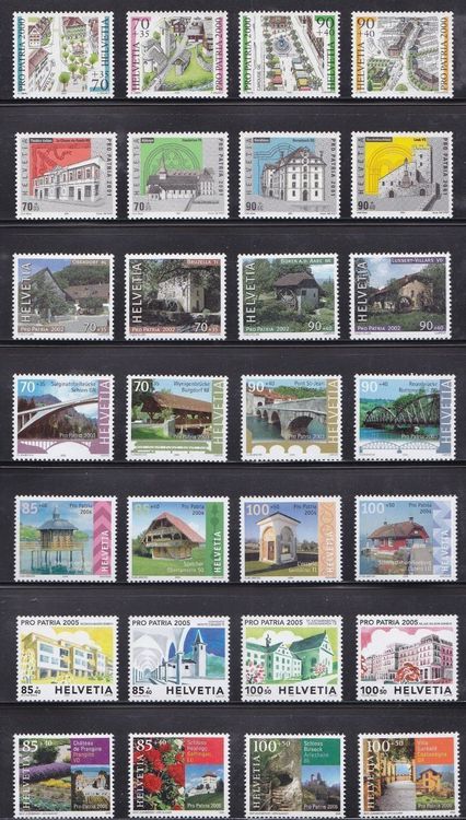 2000 - 2008 Pro Patriasätze 9 Sätze ** Postfrisch ** (Neu (gemäss Beschreibung)) in Adliswil für ...