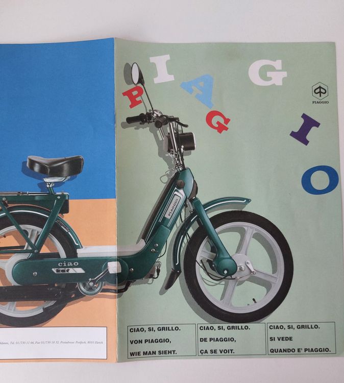 Prospekt Mofa Piaggio Ciao Grillo Si (Gebraucht) in Schenkon für CHF 30 – mit Lieferung auf ...