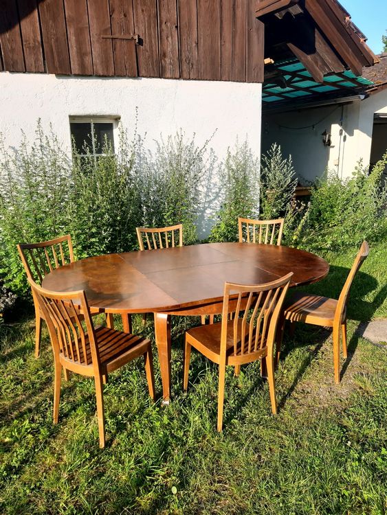 Vintage Nussbaum Tisch 4-6 Personen 1950 sanft renoviert (Gebraucht) in ...