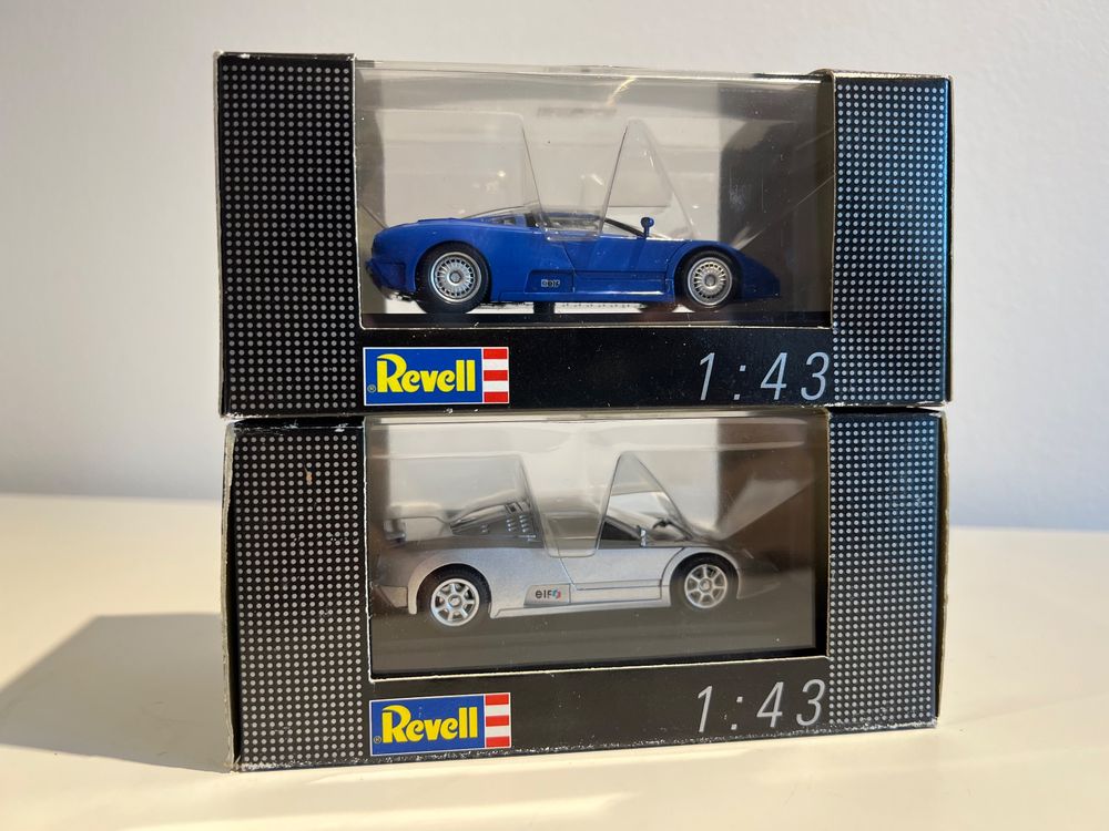 REVELL Lot de 2 Bugatti EB 100 et EB 110S 1/43 dès 1.- !!! (Neu und ...