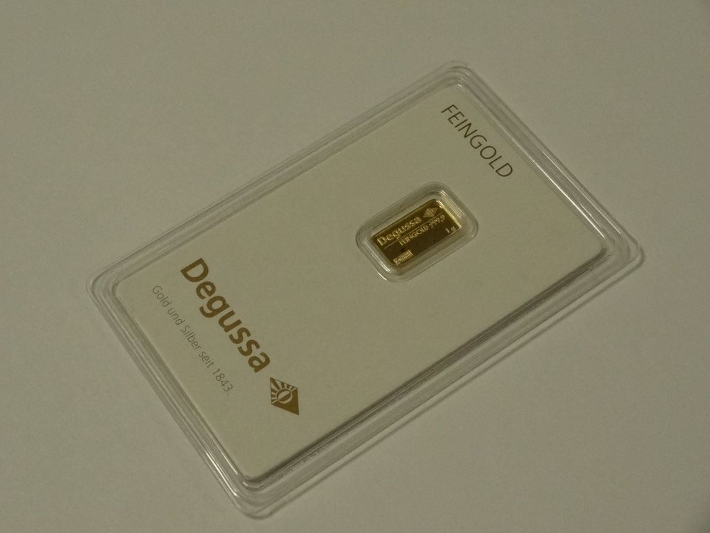 1 Gramm Goldbarren 999.9 Fine Gold (Neu und originalverpackt) in ...