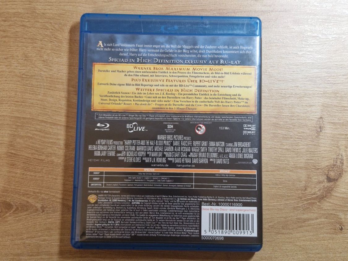 Harry Potter und der Halbblutprinz (2009) RAR Bluray (Gebraucht) in ...