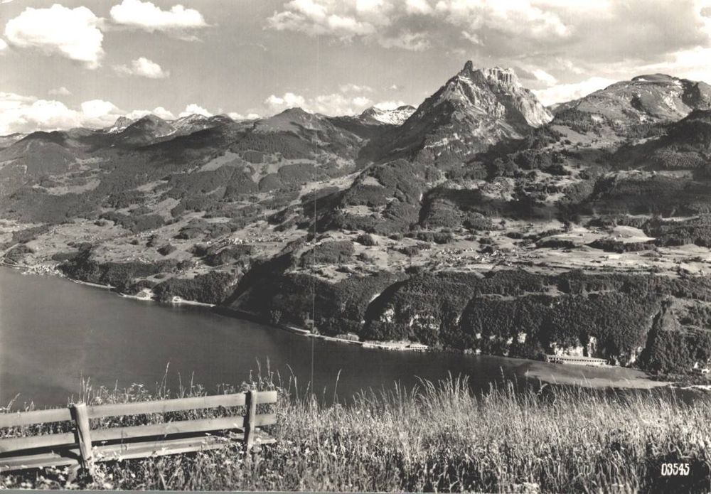 Blick über den Walensee auf Kerenzerberg, Mühlehorn, Obstald (Gebraucht) in Luzern für CHF 1 ...