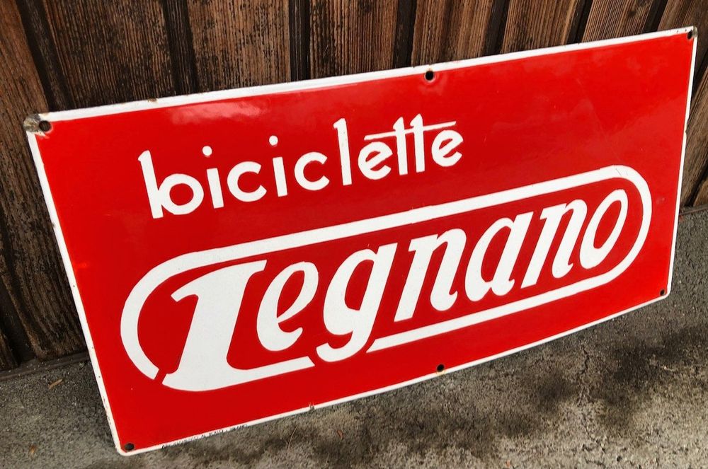 Emailschild original velo Biciclette LEGNANO Coppi, Bartali (Gebraucht ...