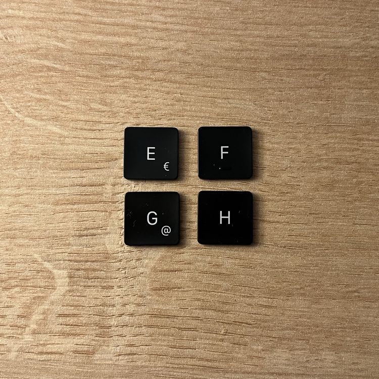 Originale MacBook Pro 2020 M1 Butterfly Key Caps: E, F, G, H (Gebraucht ...