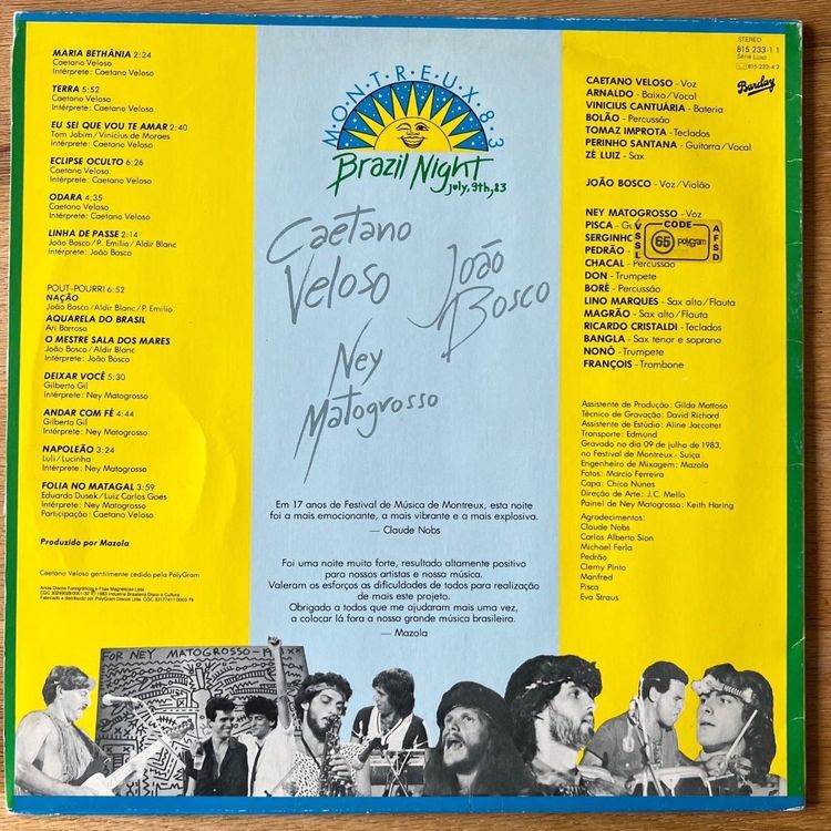 Caetano Veloso, Jan Bosco..- Brazil Night Montreux 83 /1.Bra (Gebraucht ...