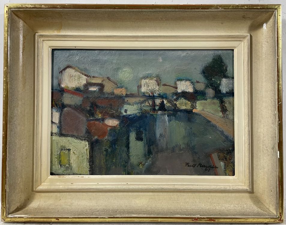 Fred Maurer (1919-1985) Gemälde - Flusslandschaft (Gebraucht) in Root ...