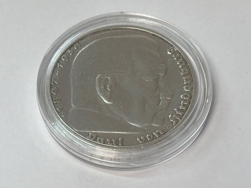 5 Mark 1937 G Hindenburg deutsches Reich Silber (Gebraucht) in ...